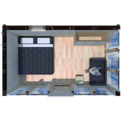 Soverom eller kontor 3,0 x 5,0m │15m2 - ScandiCamp modulhus - ScandiCamp.no